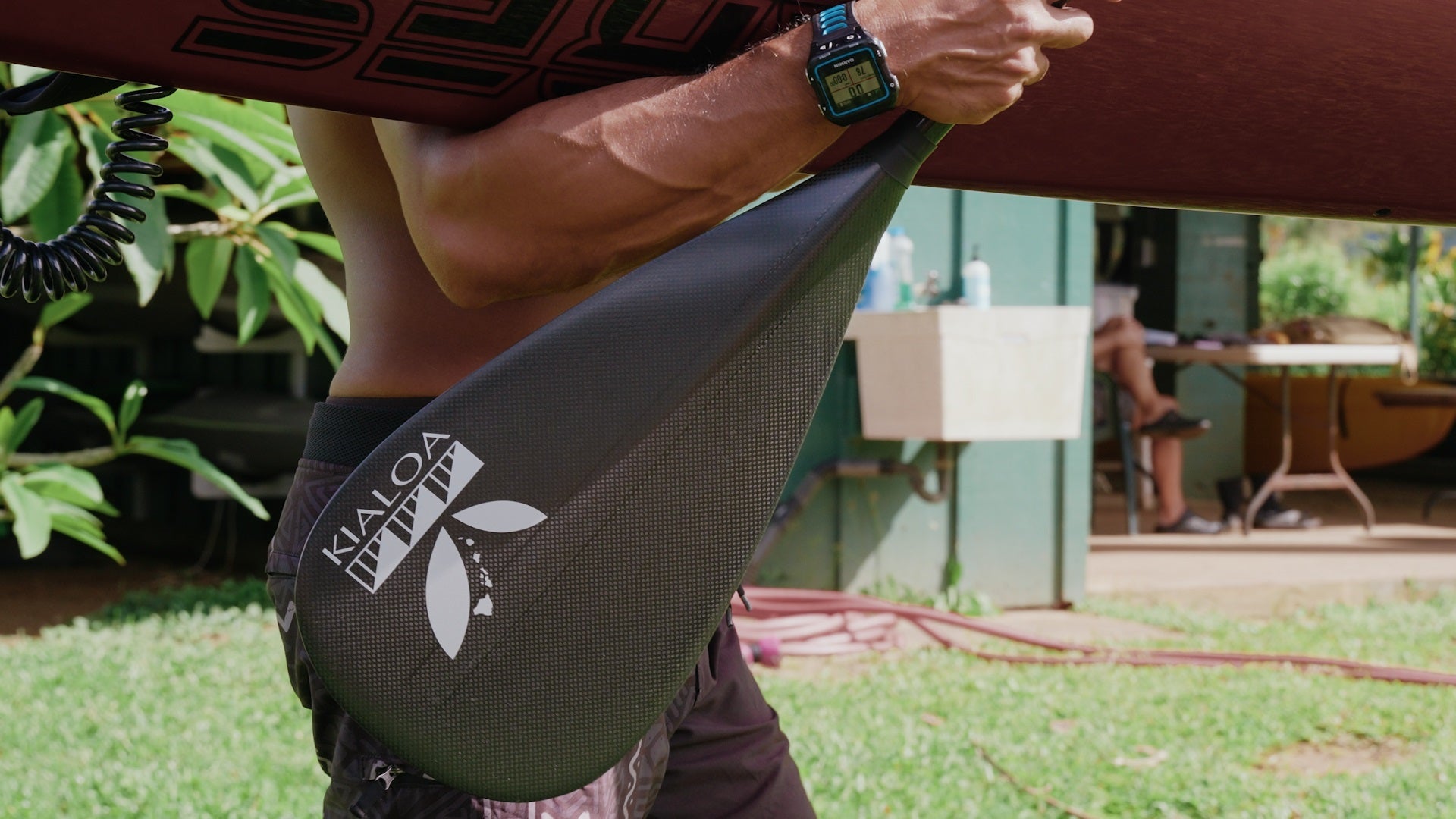 Leahi Double Bend Outrigger Paddle - KIALOA